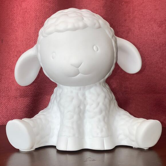 Hallmark | Other | Vintage Hallmark Lamb White Matte Porcelain Lamp ...